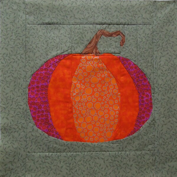 Pumpkin Paper Pieced Pattern - Block for Halloween or Fall Quilt - Etsy