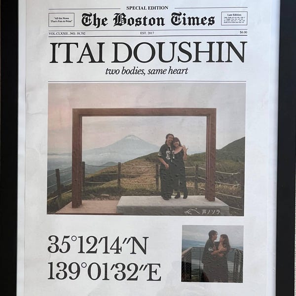 Custom Newspaper Print, Personalized Newsprint Poster, New York News ...