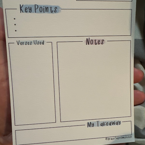 Church Notes, Sermon Notes, Bible Study, Notepad, Church Note Takeaway ...