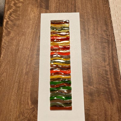 Fused Glass Dog With Yellow Collar, Dog Figurine, Dog Gift, White Dog ...