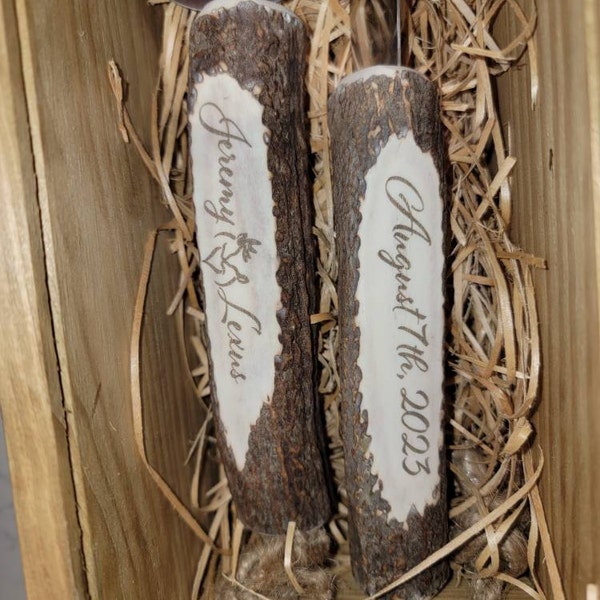 Rustic Wedding Cake Server Set: Deer Horn Knife, Personalized - Etsy