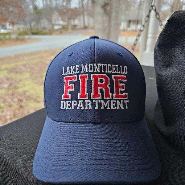 Free Personalization, Custom Fire Department Embroidered Hat, Fire Dept ...