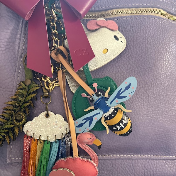 Purse Bag Charm, Unique Bag Charm, Cute Key Chain, Handmade Bag Charm ...