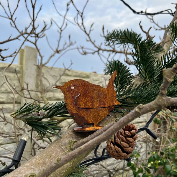 Rusty Metal Wren - Steel Wren Decoration - Jenny Wren - Rusty Bird ...