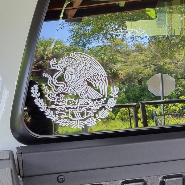 Mexican Flag Logo Decal, Mexican Eagle Decal, Waterproof Vinyl Sticker ...
