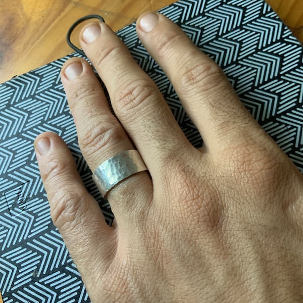 Hammered Ring 5 Mm ''0 13/64'' / Hammered / Handmade Ring / Hammer Ring ...