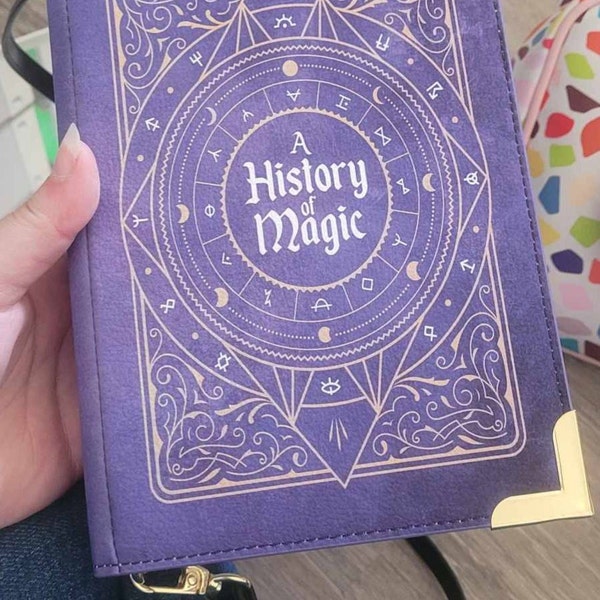 A History of Magic Book Bag, Wizard Book Purse, Spell Book Crossbody ...