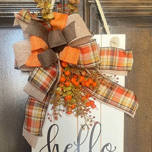 Welcome, Large Wooden Door Sign, Door Hanger, Farmhouse, Door Decor ...