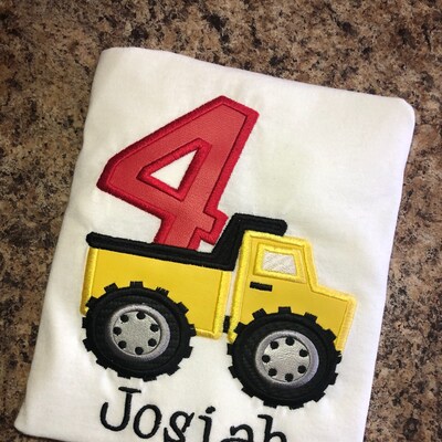 Dump Truck Number 4 - Etsy