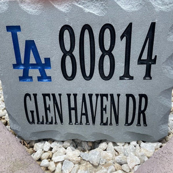 Engraved Address Stone With College Logo - Etsy
