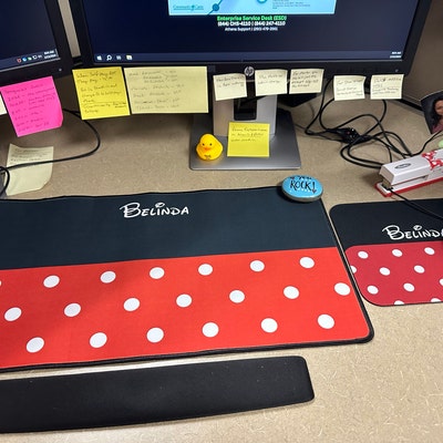 Disney Polka Dots Desk Mat, Disney Office Decor, Disney Mouse Pad ...