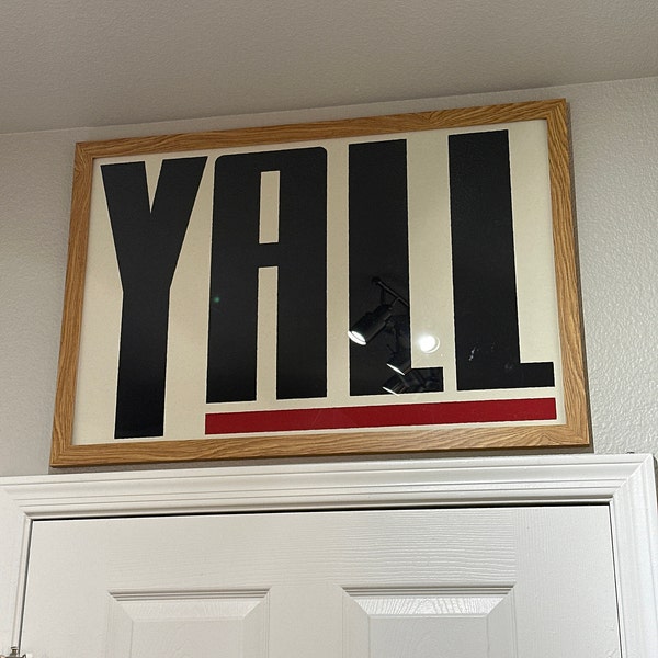 Y'all Means All Typography Poster, Western Wall Art, Southwestern Decor ...