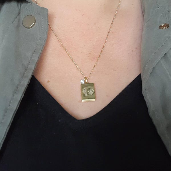 Fingerprint Locket Necklace • Custom Handwriting Jewelry • Custom ...