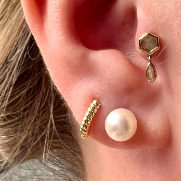 14K Solid Gold Moss Agate Belly Ring Piercing, Gold Moss Agate Belly ...