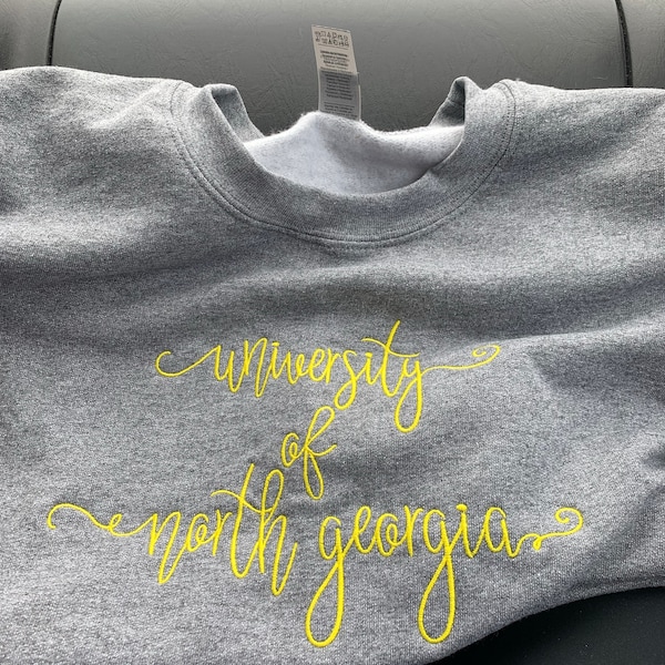 Embroidered State Name Crew Neck Sweatshirt | State Pride Stitched ...