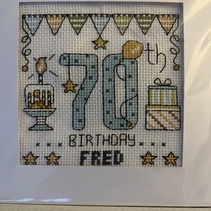 Happy 60th Birthday Cross Stitch Card Kit - Etsy UK