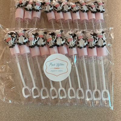Cow Party Bubble Favors: Barnyard Favors, Farmyard Party Favors, Cow ...