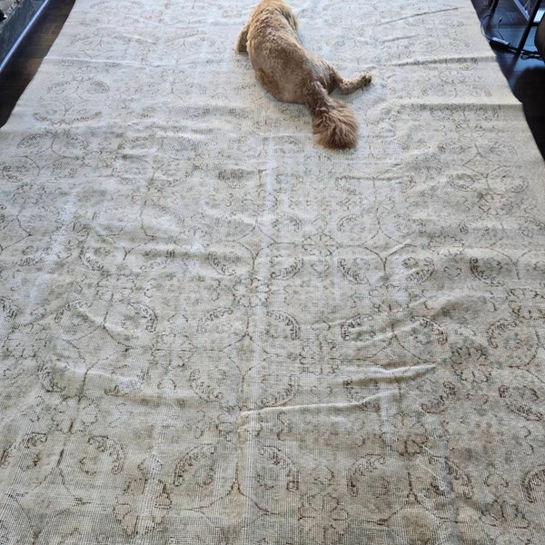 4x7 Natural Rug, Turkish Rug,4x7 Vintage Rug, Anatolian Rug, 4x7 Oushak ...