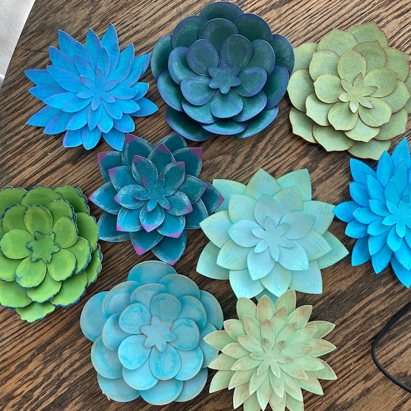 Paper Succulent Template SVG, Paper Plant Template, Paper Flowers SVG ...