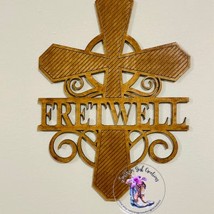 Split Letter Cross Monogram Digital Laser Cut File SVG Glowforge - Etsy