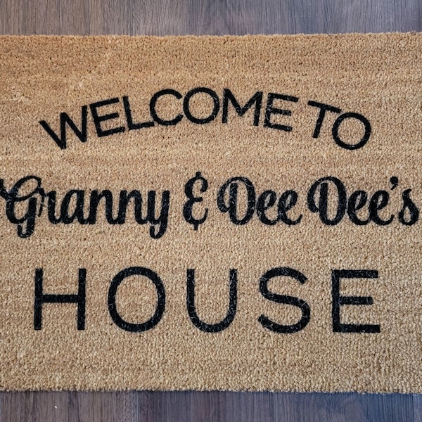 Gift for Grandparents, Doormat, Welcome Mat, Personalized Doormat ...