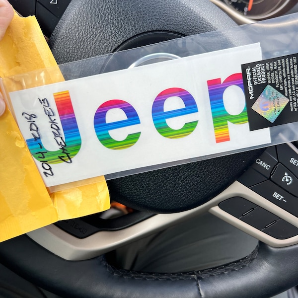 Jeep Emblem Overlay Decals - Rainbow - Etsy