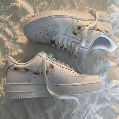 Sunflower Af1's With Painted Toe Box af1's Design - Etsy