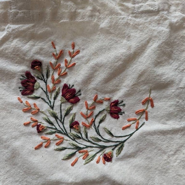 Boho Modern Floral Embroidery Pattern PDF Flower Embroidery Hand ...