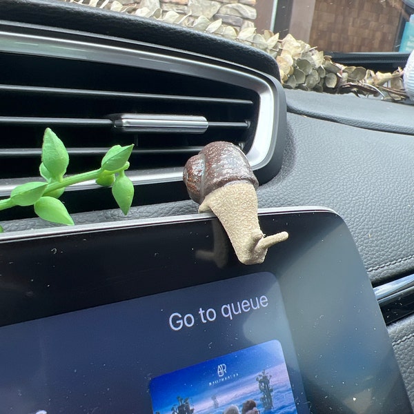 Kawaii Ceramic Snail Car Ornament, Cute Snail Car Decoration, Car ...