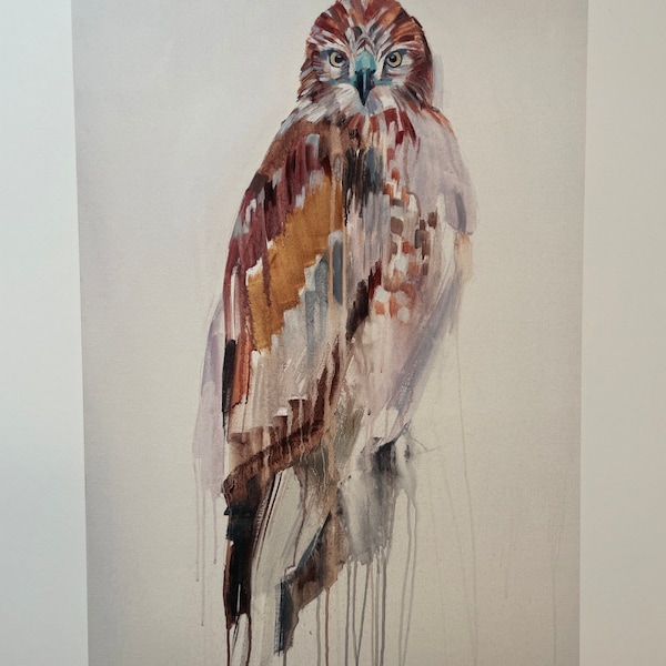 RED-TAILED HAWK, Archival Ink Print of Original Painting, Sheila Dunn ...