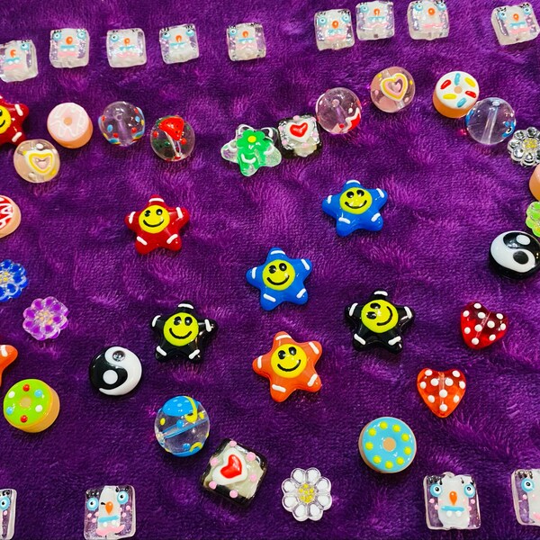 Glass Flower Stems-beautiful Lampwork Flowers 7 - Etsy