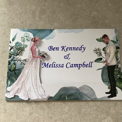 Trifold Popup Wedding Card Invitation Laser Cut , New Personalized ...