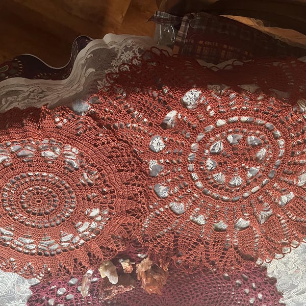 Lilac Doily, Lavender Doily, Centerpiece Doily, Buffet Doily, Dresser ...