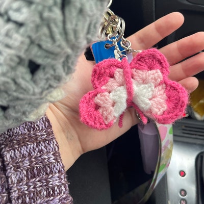 Pattern Crochet Butterfly Keyring - Etsy