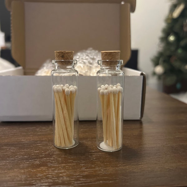 Apothecary Matchstick Jar With 3 Inch Wooden Matches Striker Included ...
