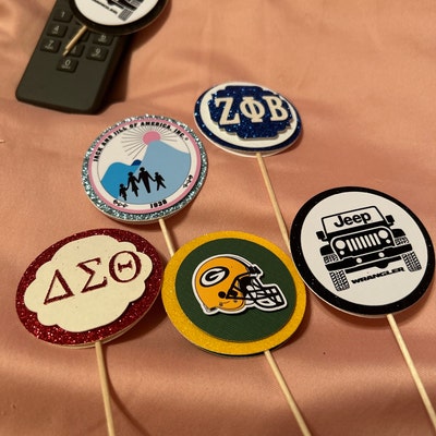 Omega Cupcake Toppersfraternity Cupcake Toppers - Etsy