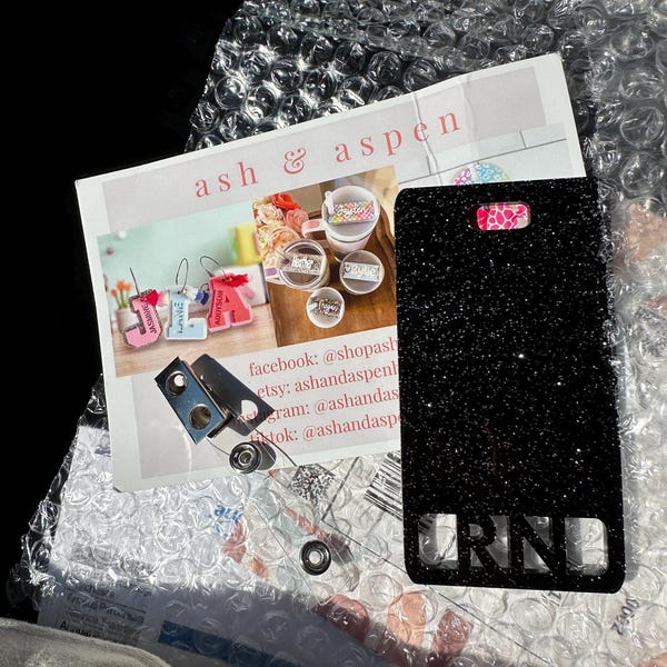 Badge Buddy, Work ID Badge Holder, Double Line Badge Buddy for ID Card ...