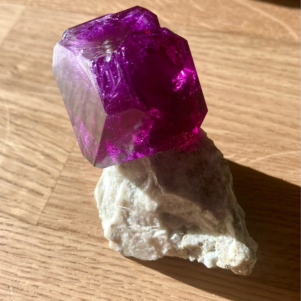 Amazing Nice - TOP Luster Deep Purple ALUNITE Crystal on MATRIX From ...