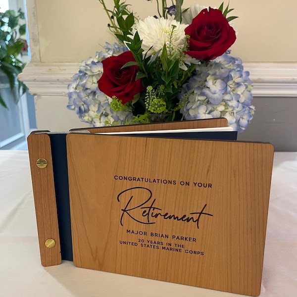 Retirement Memory Book, Personalized Retirement Gift for Him or Her ...