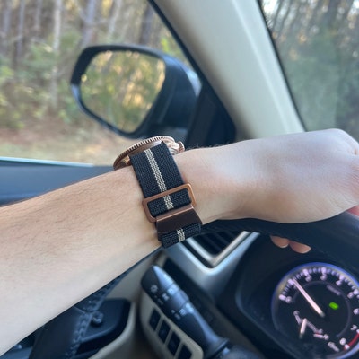 Premium FKM Rubber Hinge Watch Strap / White 20/22mm Quick Release ...