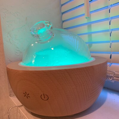 Willow Glass Dome & Wood Grain Diffuser Essential Oil Diffuser - Etsy