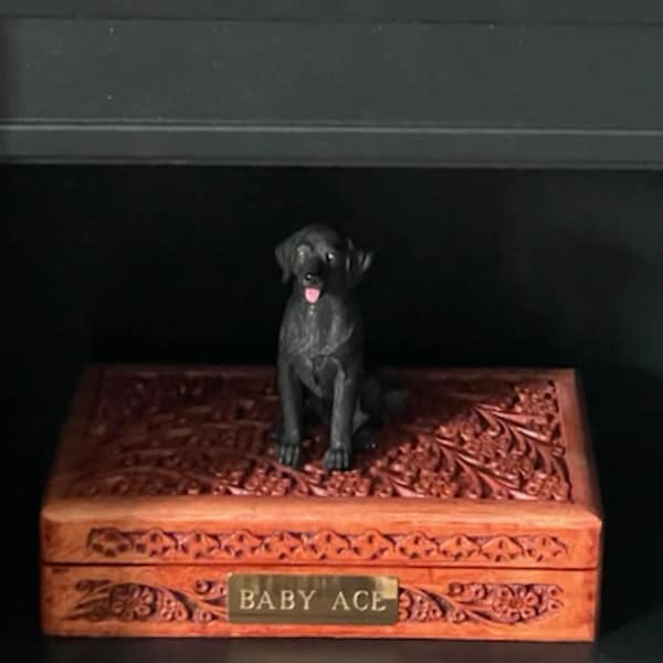Hand-painted Black Labrador Retriever Figurine, Collectible Statue - Etsy