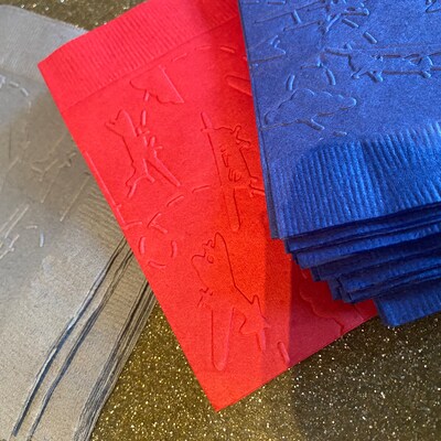 Airplane Napkin Embossed Paper Napkin Party Birthday - Etsy