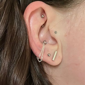 Helix Earring Helix Stud Helix Piercing Long Helix | Etsy