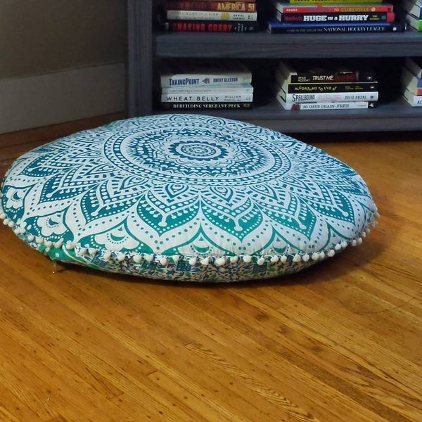 Round Meditation Pillow Boho Floor Cushions and Covers - Etsy