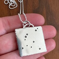 Draco Constellation Necklace Hand Stamped Copper and Sterling Silver ...