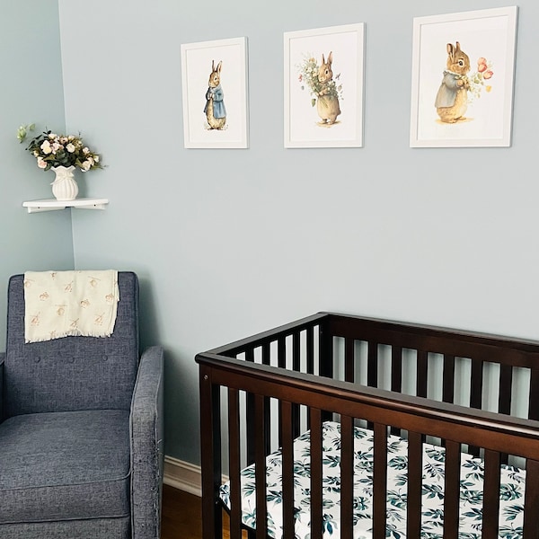 Peter Rabbit Inspired Watercolor Prints Set of 3, Nursery Art, Kids ...