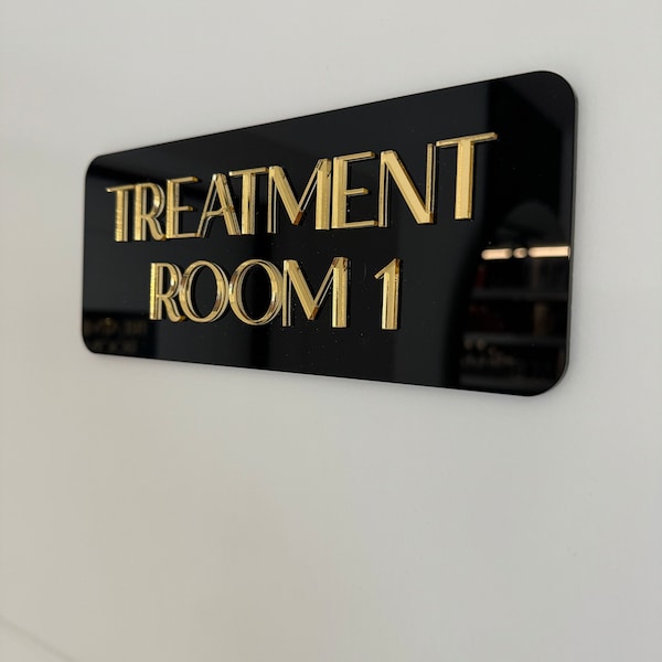 Custom 3D Acrylic Sign for Door or Wall, Modern Business Sign, Salon ...