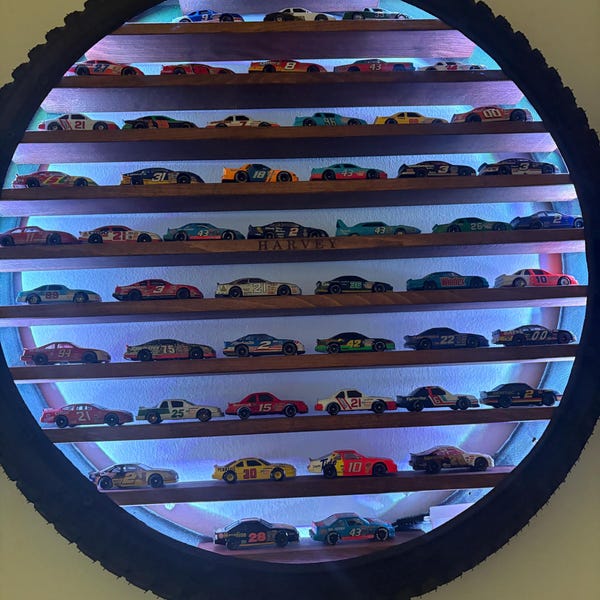 Toy Car Display Shelf, Wooden Toy Car Organizer, Handcrafted Toy Car ...