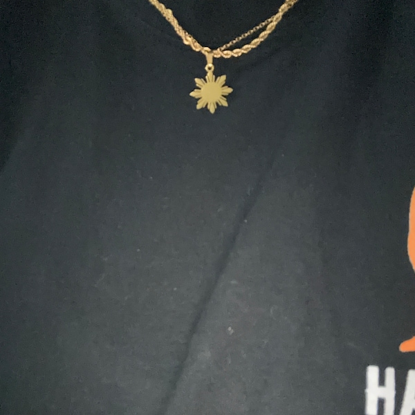Araw Minimalist Necklace – Philippine Sun Pendant in 18K Gold Plated ...